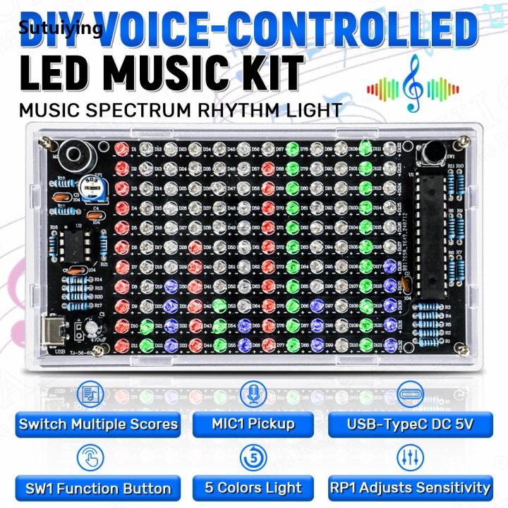 Sutuiying DIY Sound Control LED Music Electronic Kits Audio Frequency ...