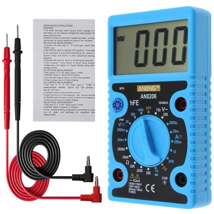 Big Screen LCD Display Digital Multimeter Multitester Votage Ohm Tester ...