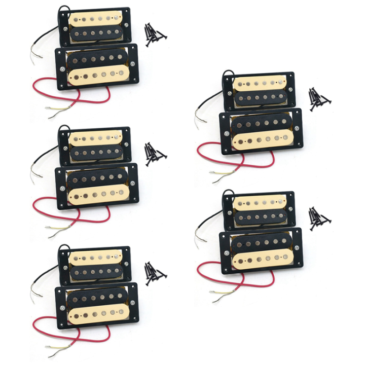 10Pcs Electric Guitar Pickups 50/52 Zebra Faced Humbucker Double Coil ...