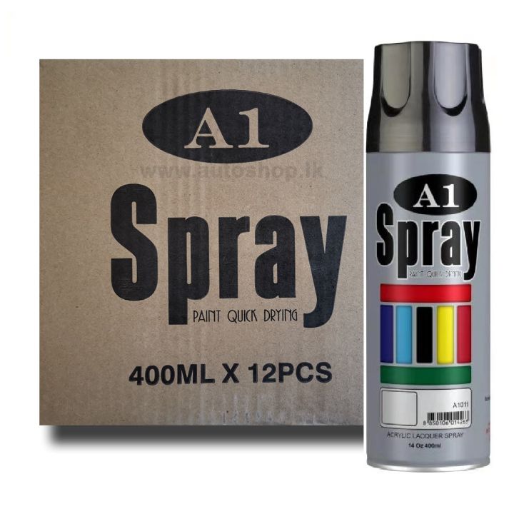 A1 SPRAY PAINT 400ML (12 BOTTLES, 1 BOX), CHOOSE COLORS | Daraz.lk
