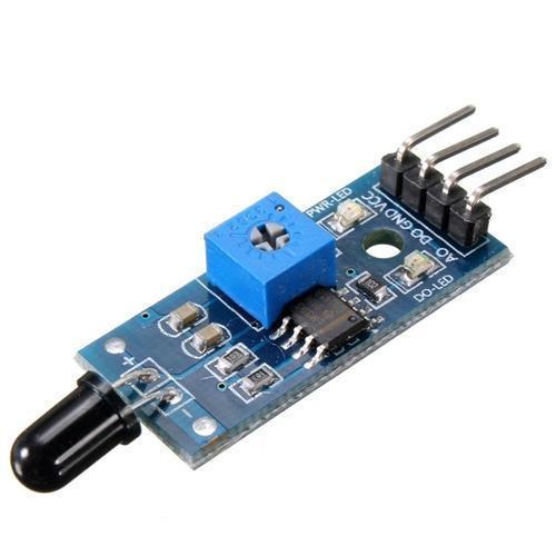 LM393 4 Pin IR Flame Detection Sensor Module Fire Detector Infrared ...