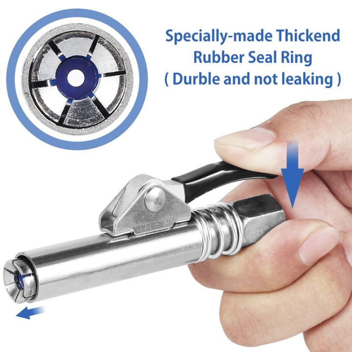 Grease Nipple Coupler Manual Grease Pump Head Syringe Nozzle Oil ...