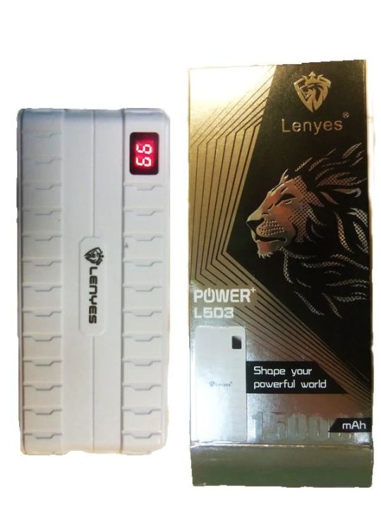 Power Bank Lenyes L503 15000 mAh Fast Advanced Charge Power Bank Battery Pack With Display ...