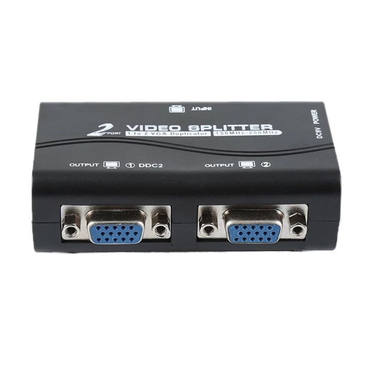 1 PC to 2 Monitor 1 to 2 Split Screen VGA Splitter Video Splitter ...