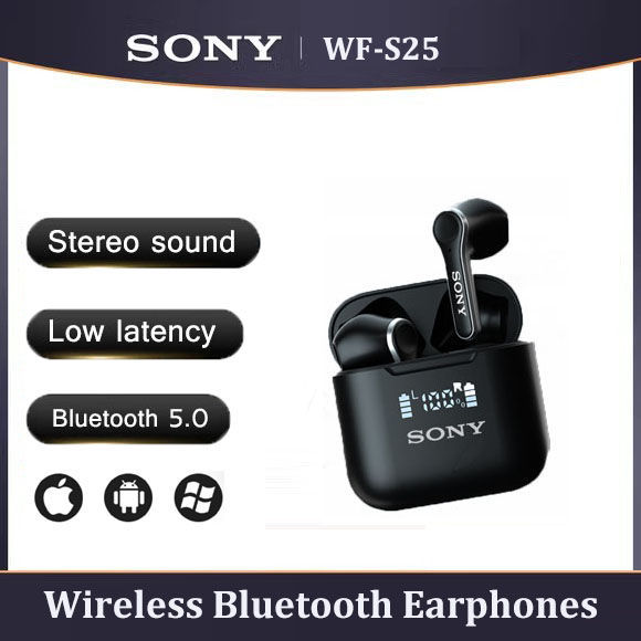SONY S25 Wireless Earphone Super Bass 9D HIFI Sound Bluetooth Earbuds ...