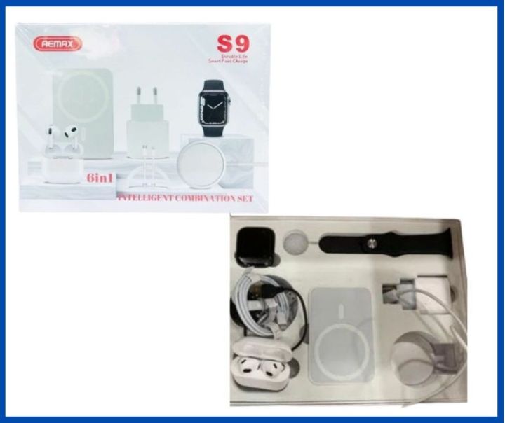 Smart Watch 6 in 1 Kit, Air pods smartwatch and Wi-Fi charger | Daraz.lk