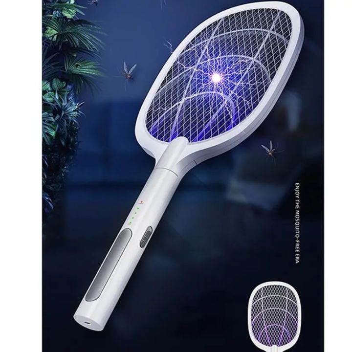 Electric Mosquito Swatter Rechargeable Electric Insect Racquet Fly Trap ...