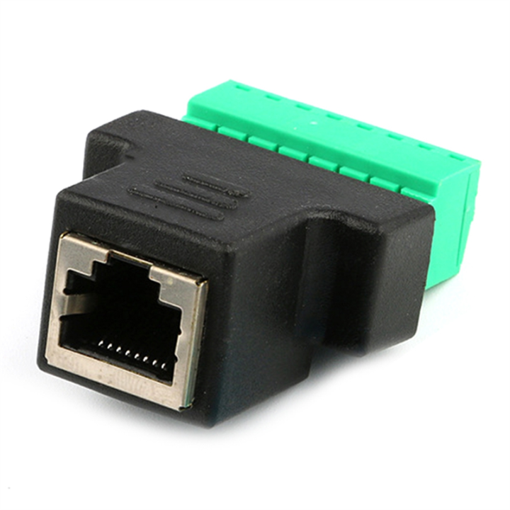 Spreeshop RJ45 Female to Screw Terminal 8 Pin Connector Ethernet Cable ...