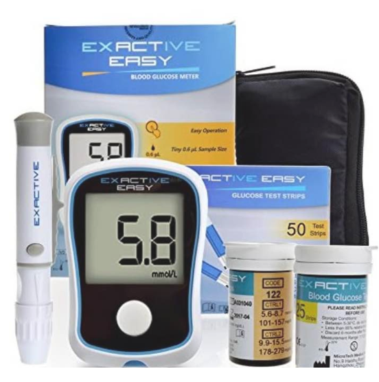 Exactive easy glucometer with 10 free glucostrips complete set | Daraz.lk