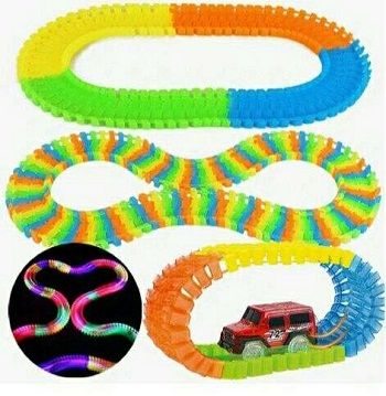 VARIETY TRACKS 56 PCS AND JEEP WITH LED LIGHTS | Daraz.lk