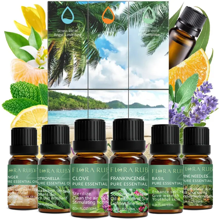 10ml Natural Plant Essential Oil with Dropper For Diffuser Humidifier ...