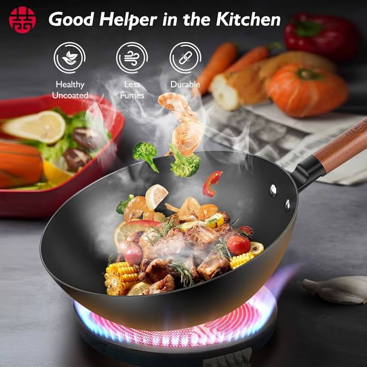 Chinese Wok Non Stick Fry Pan Cookware 32CM | Daraz.lk