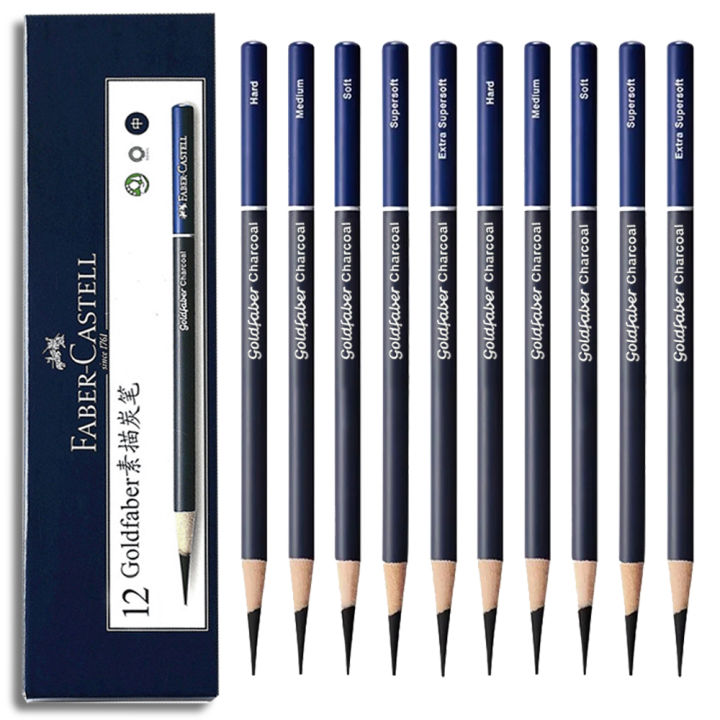 5/10PCS Faber Castell Goldfaber Charcoal Graphite Sketch Set Pencils ...