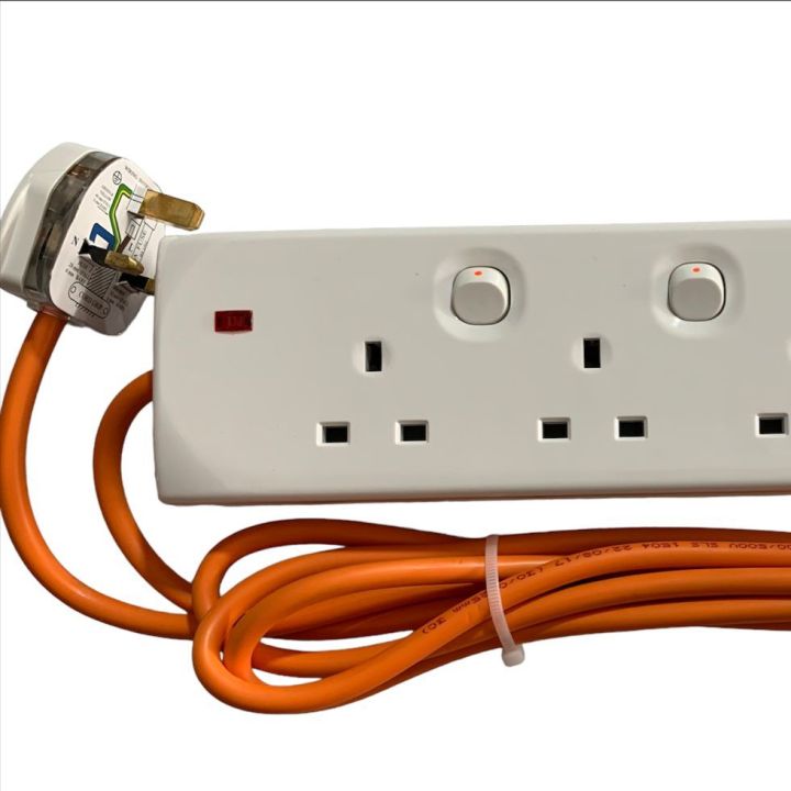 Extension Cord - 3/5/7/10 Meter Wire Code Multi Plug - 13A Trailer ...