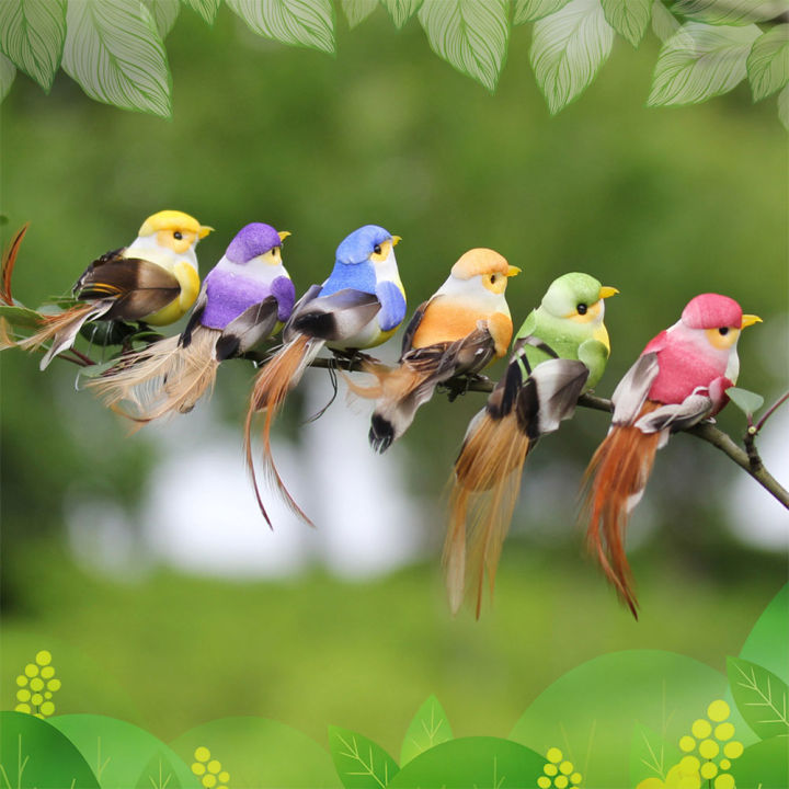 1PC Cute Artificial Birds Artificial Foam Animal Feather Birds Models Tit DIY Craft Wedding Home Garden Ornament Decoration Daraz.lk