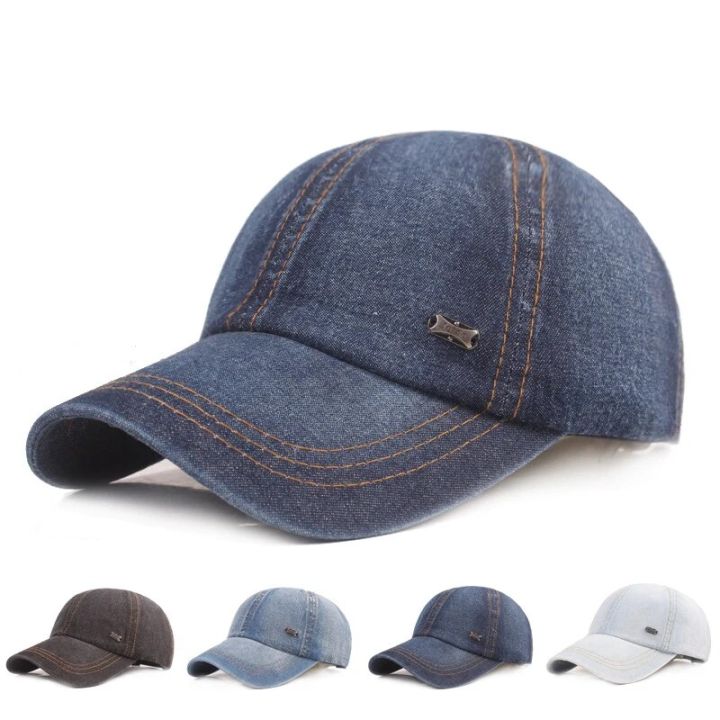 Vintage Washed Denim Baseball Cap Men Women Outdoor Mountaineering ...