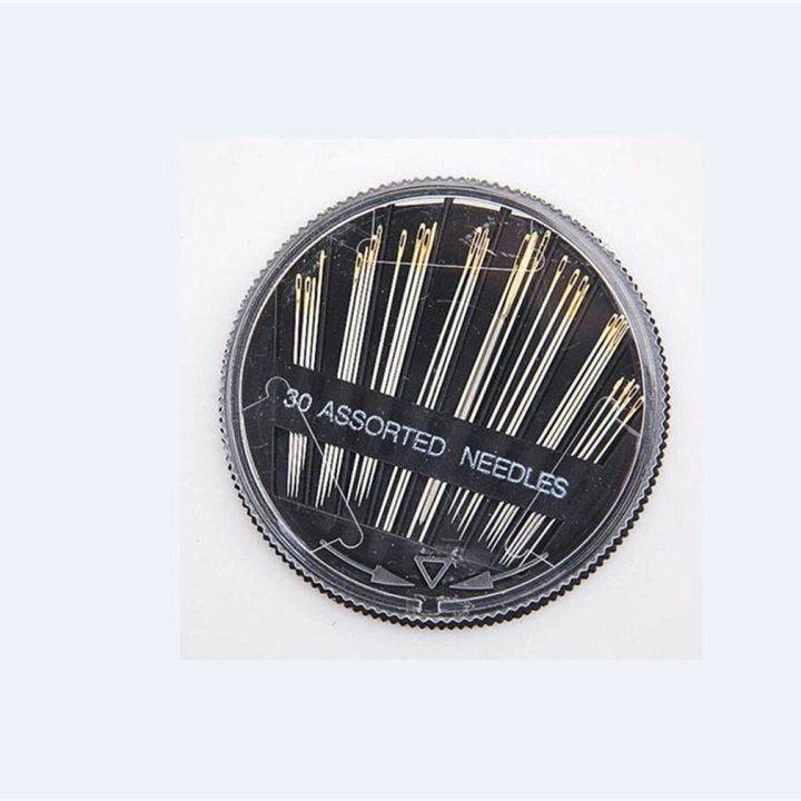 30pcs Box Hand Sewing Needle Sewing Needle Disc Gold Tail Needle
