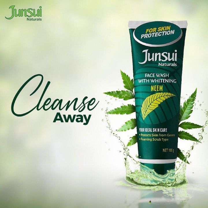 Antibacterial & Antifungal -Germs Junsui Natural Neem Face Wash 100g ...