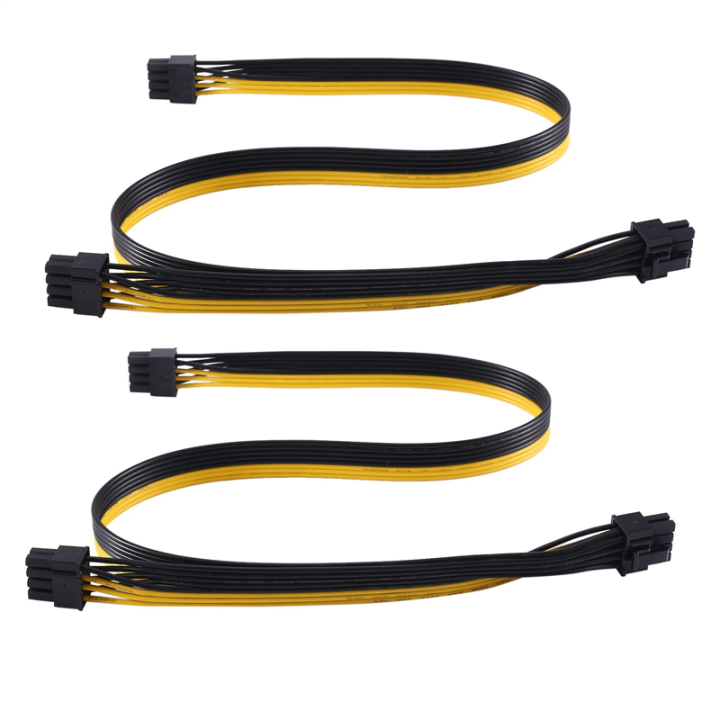 2X PCI-E 8 Pin Male to Dual 8 Pin (6+2) Male PCI Express Power Cable ...