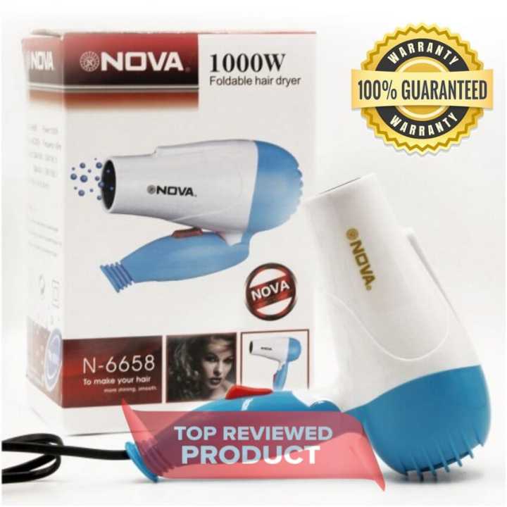 Nova 1000W Foldable Hair Dryer With 2 Speeds | Daraz.lk