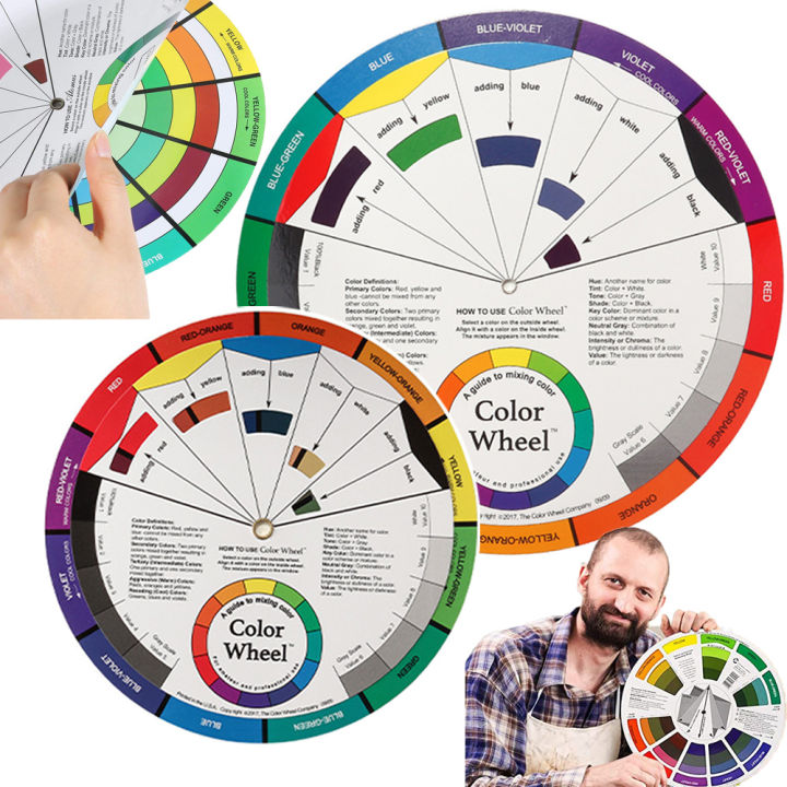 14/23cm Mixing Guide 1pc Color Wheel Tattoo Color Circle Chromatic ...