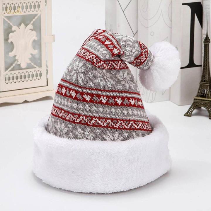 Christmas Hat Xmas Cap Comfortable Costume Supplies Novelty Xmas Hat ...