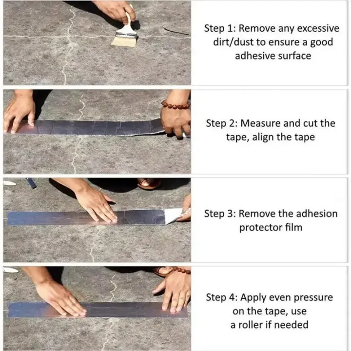 Roof Leakproof Waterproof Tape Aluminium Foil Adhesive Tape Crack ...