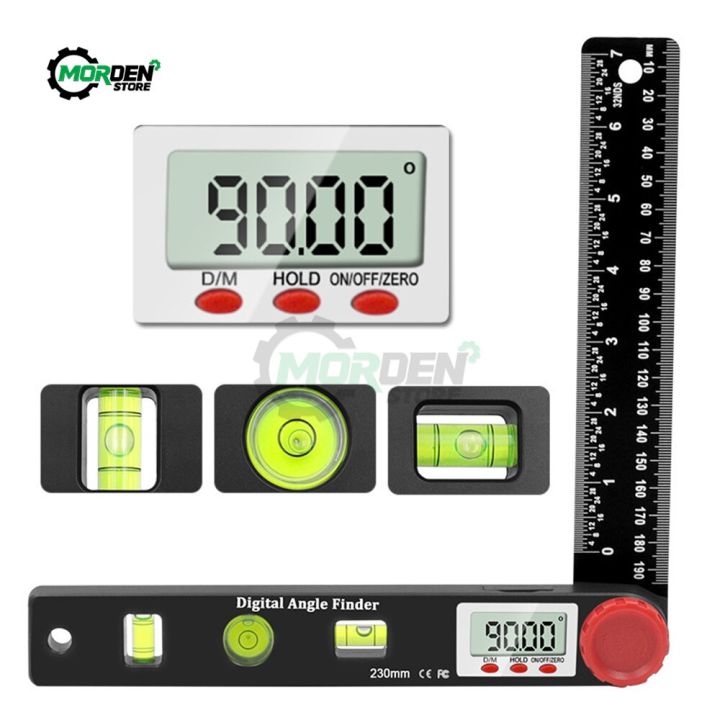 230mm 4in1 Digital Protractor Angle Ruler Spirit Level Universal Ruler ...