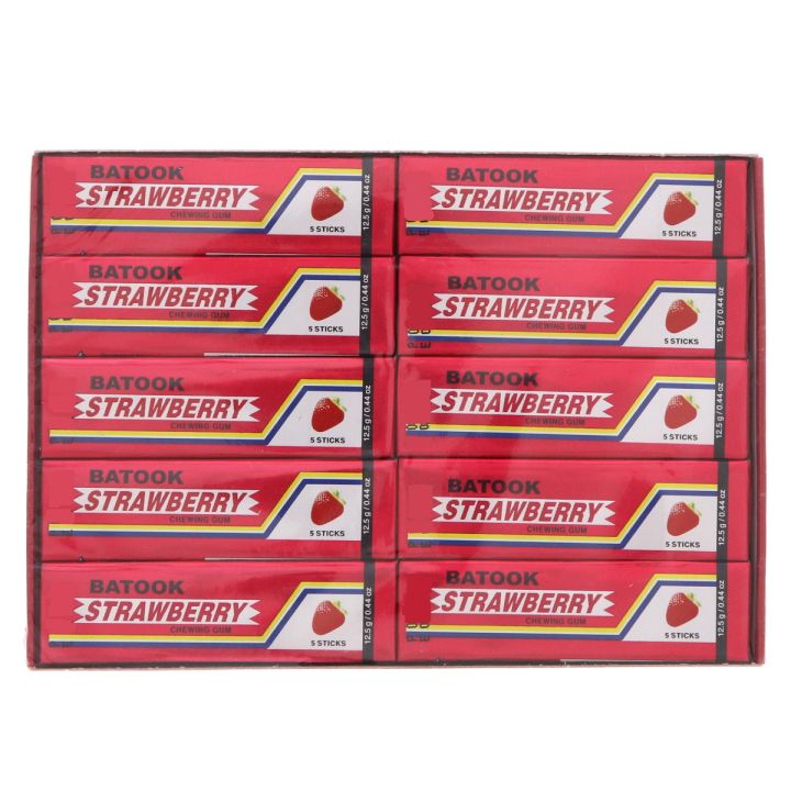 Batook Strawberry Chewing Gum 12.5g (Pack of 20) | Daraz.lk