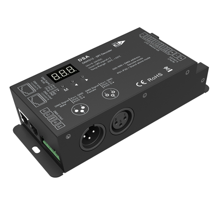 Led DMX512 To SPI Decoder DMX Converter 1024 Dots TTL Pixel Controller ...