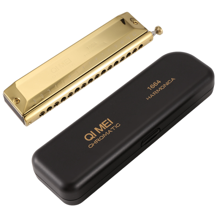 NAMUNY Chromatic Harmonica 16 Hole 64 Tone Mouth Organ Instrumentos Key ...