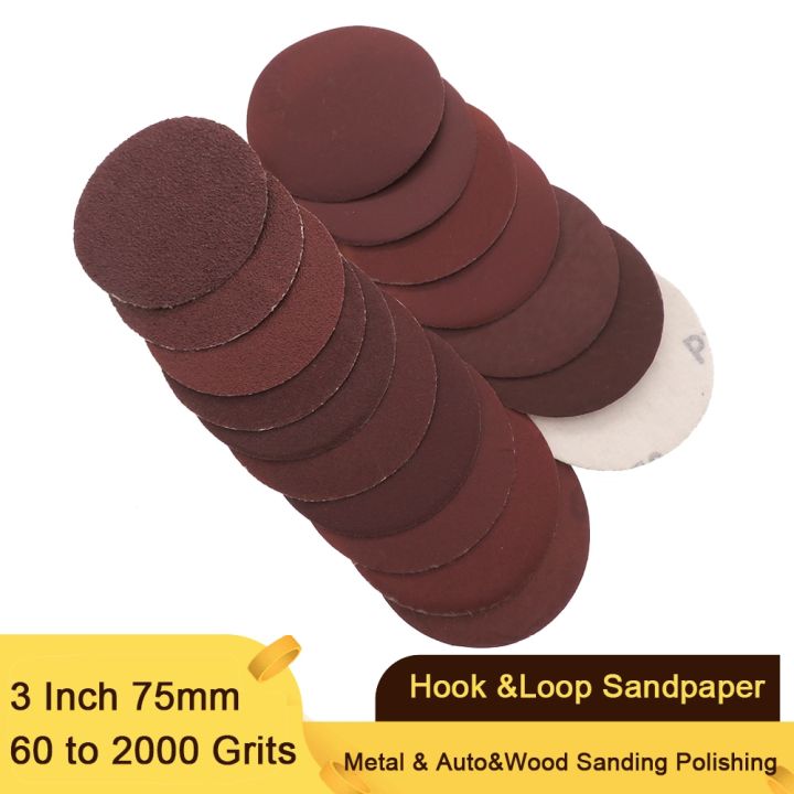 【2000 Grit 40 Pcs】 3 Inch 75mm Aluminium Oxide Dry 2000 Grits &Loop ...