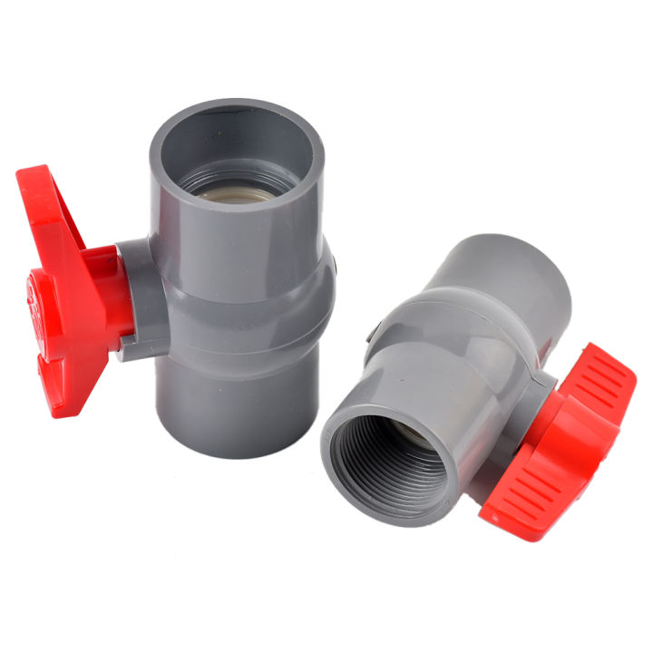 20/25/32/40/50mm Pvc Valve Connector 1/2"~1.5" Thread Valve Water Valve ...