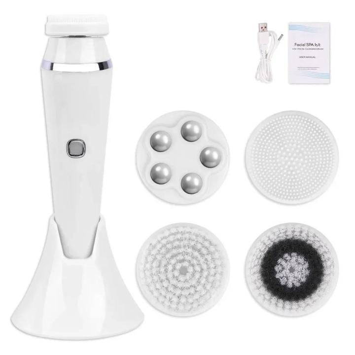 Electric Face Cleansing Brush For Facial Skin Care Wash Sonic Vibration ...