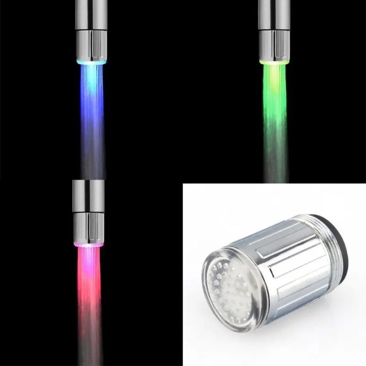 7 Colors LED Water Faucet Lights Colorful Changing Glow Shower Head ...