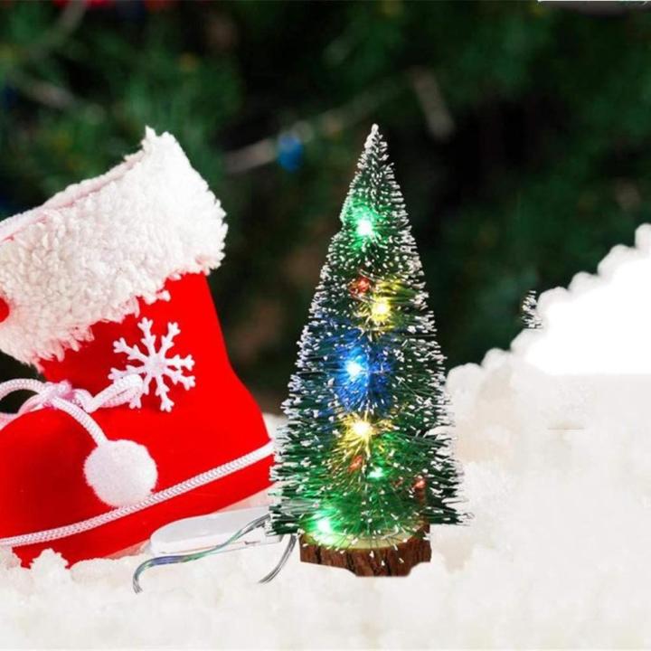 Decorations Small Pine Tree Festival Tabletop Mini Christmas Tree ...
