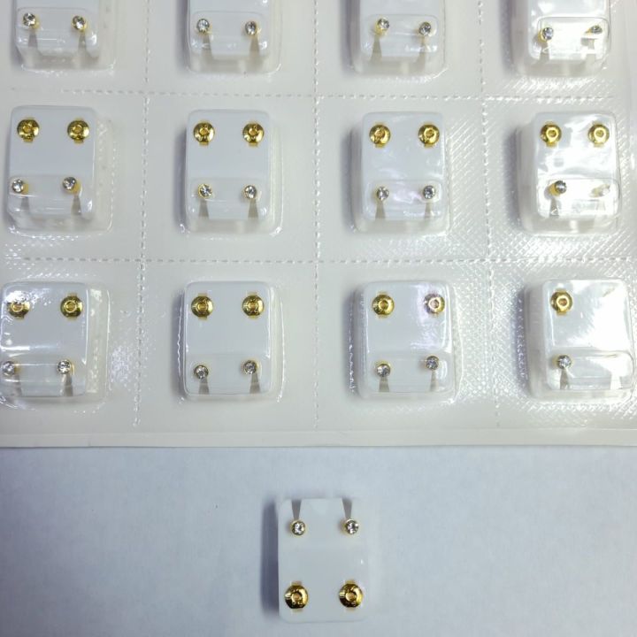 12 Pairs Metal Stud Earrings For Piercing Machine - Ear piercing Tool ...