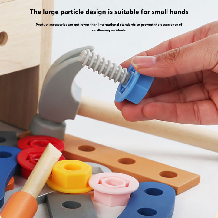 Kidlove Wooden Kids Tool Set Toolbox Pretend Play Toy Set Simulation ...