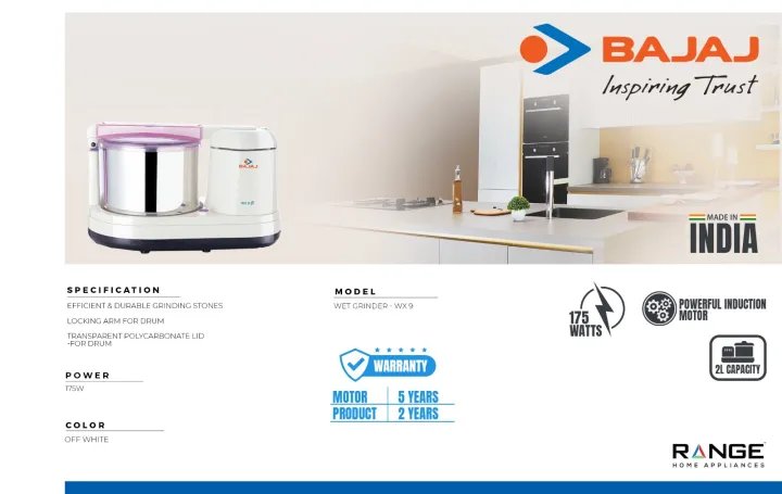 WET GRINDER - WX9 WITH ARMS 2L CAP | Daraz.lk