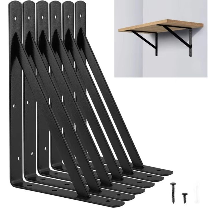 New L-type Floating Shelf Wall Mount Joint Angle Triangle Shelf Heavy ...