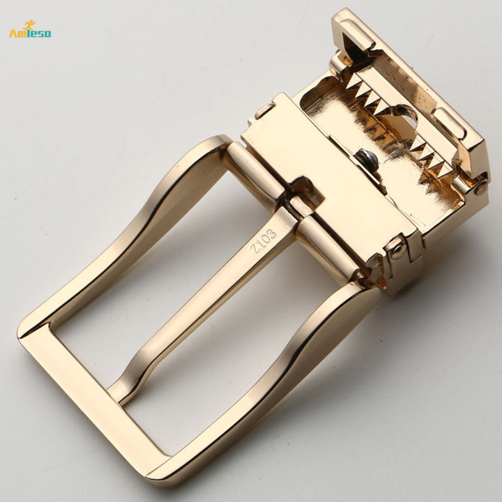 Men Reversible Alloy Belt Buckle Single Prong Rectangular Pin Buckle ...