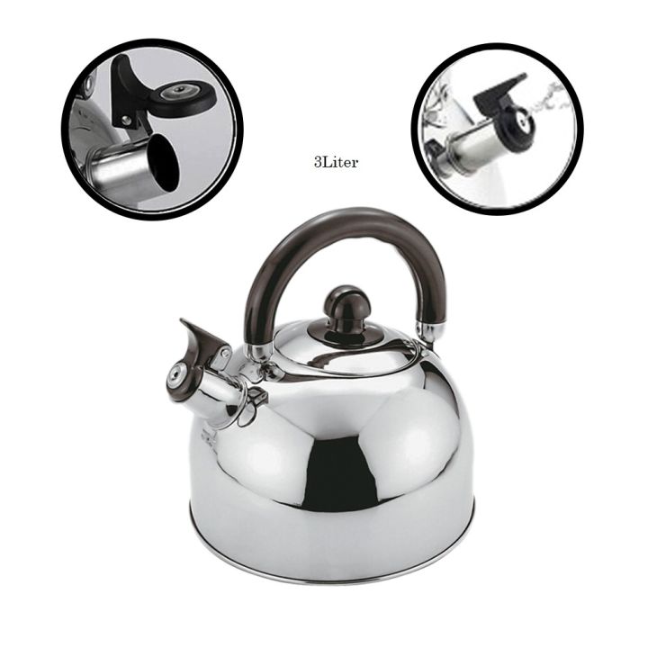 Whistling Kettle Stainless Steel 3Ltr / Stove Kettle 3 Liter | Daraz.lk