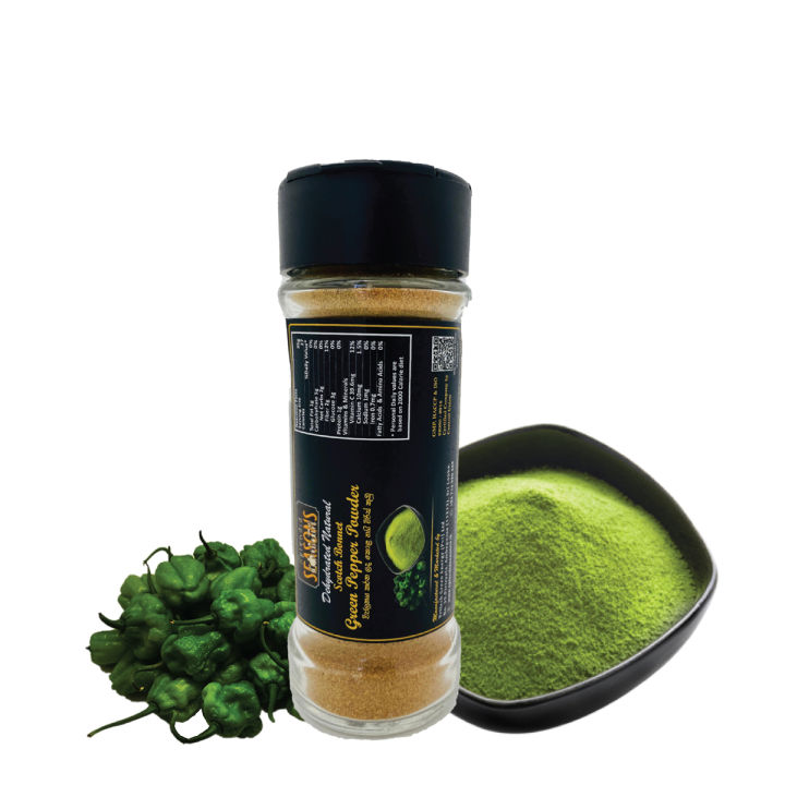 Dehydrated Green Scotch Bonnet Green Pepper Powder 50g | Daraz.lk