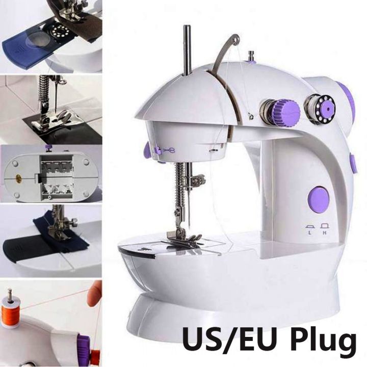 Mini Cloth Multifunction Patchwork DIY Sewing Machine Overlock Machine Electric Locked Stitcher ...