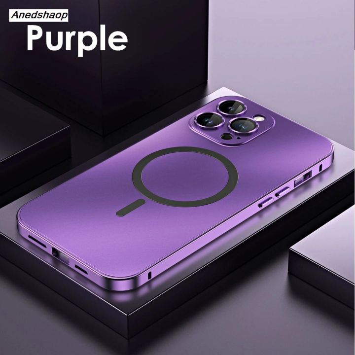 Anedshaop Metal Frame Phone Case For Iphone 13 12 14 15 Pro Max Plus ...