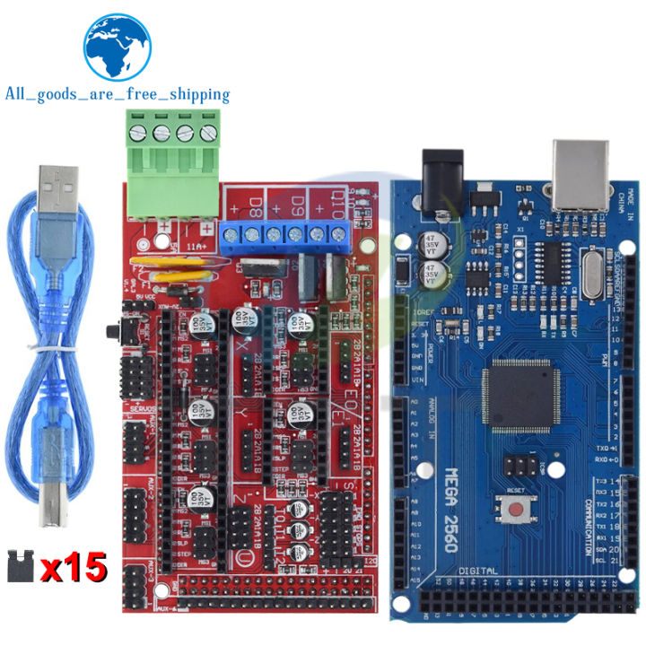 Tzt Mega 2560 R3 Mega2560 Rev3 Ramps 1.4 Controller For Arduino 3d ...
