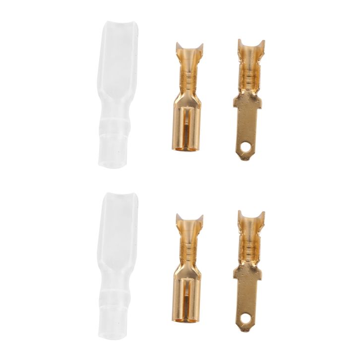 400Pcs/100Pairs Female Male Spade Crimp Terminals Sleeve Wire Wrap ...