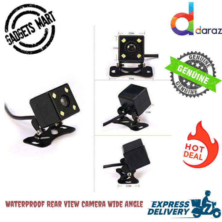 Waterproof Rear View Camera Wide Angle Car Back Reverse Camera CCD 4 ...