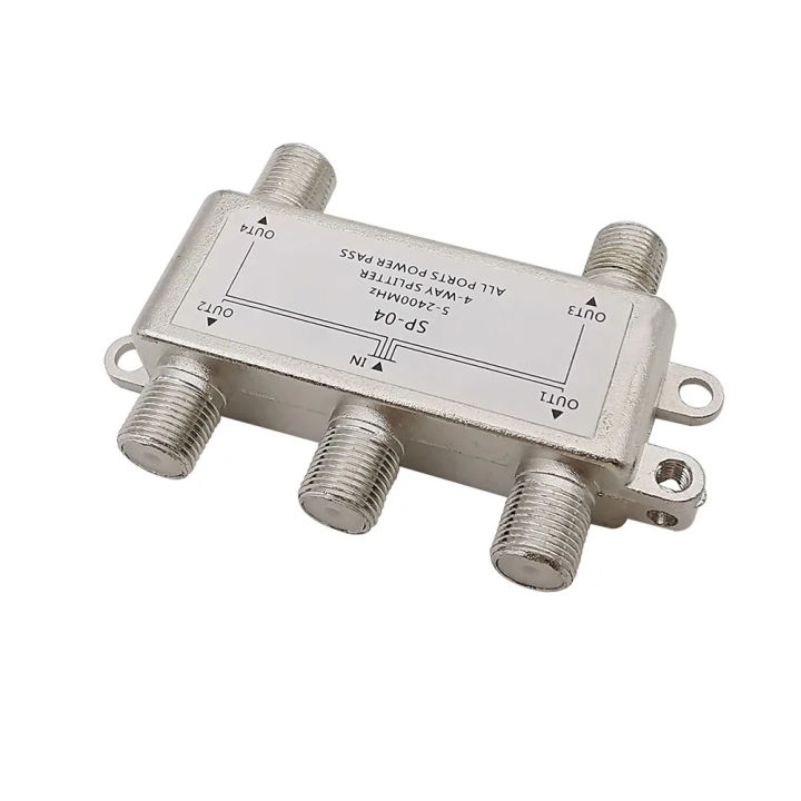 4 Way TV Antenna Satellite Splitter TV Splitter Distributor Coaxial ...