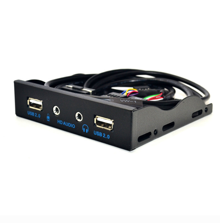 USB 2.0 Hub USB2.0 PC Front Panel HD Audio 3.5mm Earphone Jack Front ...